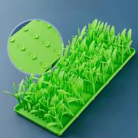 China Safe Non Toxic Grass Food Mat Silicone Sniffing Mat For Dogs Hide And Seek Feeder Mat for sale