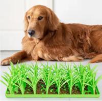 China Safe Non Toxic Grass Food Mat Silicone Sniffing Mat For Dogs Hide And Seek Feeder Mat for sale