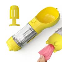 China Leak Proof 4 In 1 Portable Dog Water Bottle Dog Multifunctional Travel Water Bottle for sale