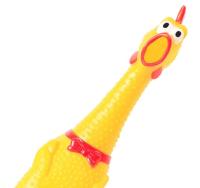 China Rubber Screaming Chicken Squeaky Dog Toy Vinyl Funny Bite Training Toys For Dogs for sale