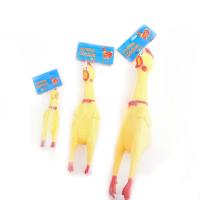 China Rubber Screaming Chicken Squeaky Dog Toy Vinyl Funny Bite Training Toys For Dogs for sale