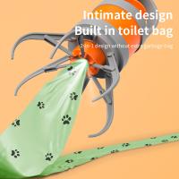 China Plastic Pet Accessories Portable Dog Poop Scooper Pet Garbage Bag Toilet Picker for sale