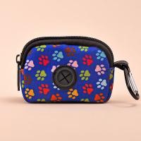 China Colorful Polyester Pet Accessories Portable Outdoor Cat Dog Poop Bag Container for sale