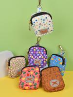 China Colorful Polyester Pet Accessories Portable Outdoor Cat Dog Poop Bag Container for sale