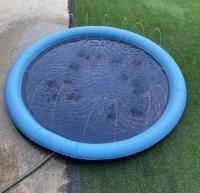 China Outdoor Foldable Kids Swimming Pool Large Puppy Washing Pet Water Toy PVC Sprinkler Mat for sale