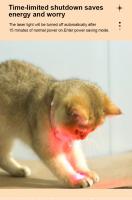 China Automatic Rechargeable Laser Cat USB Collar Silicone ABS Teaser Laser Collar interactive pet kitten toy for sale