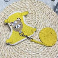 China Adjustable Vest Multiple Colors Cat Walking Harness Cat Dog Leash Small Bear Chest Strap for small pets for sale