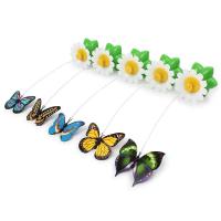 China Automatic Electric Rotating Cat Toy Colorful Butterfly Bird Animal Shape Interactive Pet Dog Kitten Interactive Training Cat Toy for sale