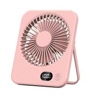 China USB Hanging Portable Fan Desk Fan Air Cooling Mini Table Fan With Digital Display for sale