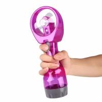 China Battery Powered Summer Outdoor Travel Hand Held Standing Mini Portable Water Mist Spray Bottle Cooling Fan with Water Tank for sale