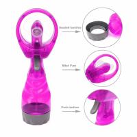 China Battery Powered Summer Outdoor Travel Hand Held Standing Mini Portable Water Mist Spray Bottle Cooling Fan with Water Tank for sale