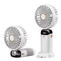 China Top Selling Portable Led Display Mini USB Rechargeable Fans Summer Desk Handheld Air Conditioner Cooler for Outside Travel Fold for sale