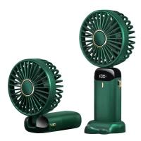 China Top Selling Portable Led Display Mini USB Rechargeable Fans Summer Desk Handheld Air Conditioner Cooler for Outside Travel Fold for sale