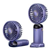 China Top Selling Portable Led Display Mini USB Rechargeable Fans Summer Desk Handheld Air Conditioner Cooler for Outside Travel Fold for sale