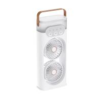 China Home Appliance 400ML Dual Head Spray Desktop Air Cooling Mist Humidifier Fan Tower & Pedestal Fans for Home With Night Light for sale