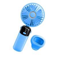 China Mini Desk Foldable Fan 1200mAh 5 Speeds Ultra Quite Portable Handheld Fan for Women Girl for sale