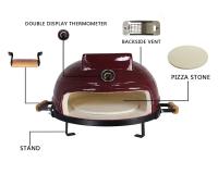China KIMSTONE 21 Inch Mini Outdoor Garden Portable China Wooden Burning Charcoal Pizzaofen Brick Pizza Oven Wood Fired Grill for Sale for sale