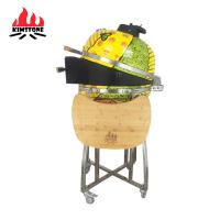 China KIMSTONE 21 Inch Painted Kamado Ceramic Grill Kamado Rotisserie Charcoal Ceramic Bbq Wholesale for sale