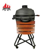 China KIMSTONE New Design XL XXL 22 Inch Foam Glazing Matte Black Grey Charcoal Bbq Grill Kamado Smoker for sale