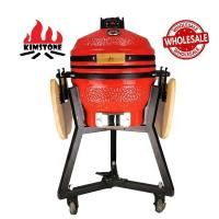 China KIMSTONE 16 Inch Bbq Egg Grill Kamado Mullite Kamado Grill Xl Camping Bbq Grill for sale