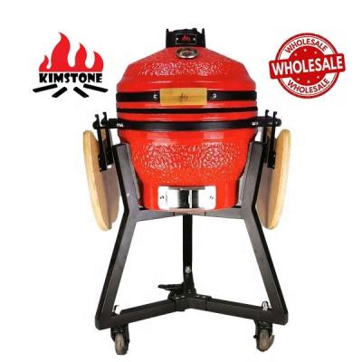China KIMSTONE 16 Inch Bbq Egg Grill Kamado Mullite Kamado Grill Xl Camping Bbq Grill for sale
