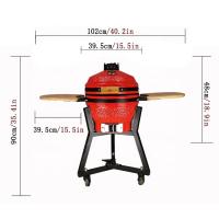 China KIMSTONE 16 Inch Bbq Egg Grill Kamado Mullite Kamado Grill Xl Camping Bbq Grill for sale