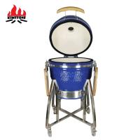 China KIMSTONE Kamado 22 Inch L Keramik Grill Blue Barbeque Charcoal Industrial Machine Mini Chicken Griller BBQ Egg Grill Smoker for sale