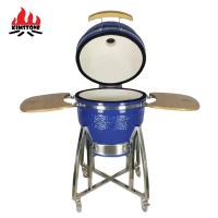 China KIMSTONE Kamado 22 Inch L Keramik Grill Blue Barbeque Charcoal Industrial Machine Mini Chicken Griller BBQ Egg Grill Smoker for sale