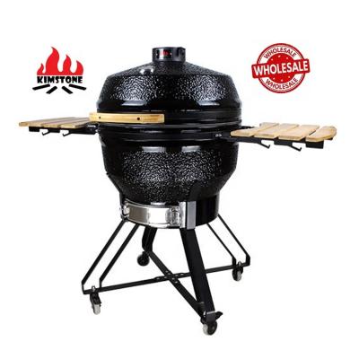 China KIMSTONE Kamado BBQ 26 Inches Grande Black Monster XXL Egg Charcoal Barbecue Grill Smoker for sale