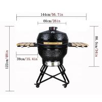 China KIMSTONE Kamado BBQ 26 Inches Grande Black Monster XXL Egg Charcoal Barbecue Grill Smoker for sale