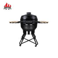 China KIMSTONE Kamado BBQ 26 Inches Grande Black Monster XXL Egg Charcoal Barbecue Grill Smoker for sale