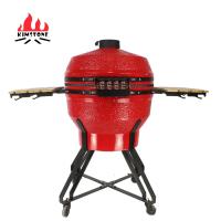 China KIMSTONE New Design Deflector 26 Inch Kamado Joetisserie Rotisserie Brown Kamado, Bbq Komodo 26 Inch Kamado Grill for sale