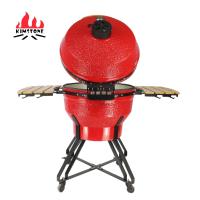 China KIMSTONE New Design Deflector 26 Inch Kamado Joetisserie Rotisserie Brown Kamado, Bbq Komodo 26 Inch Kamado Grill for sale