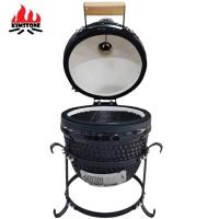 China KIMSTONE 13 Zoll Kamado Grill Keramik Bbq Grill Mini Ceramic Smoker Kamado Ceramic Barbecue Grill for sale