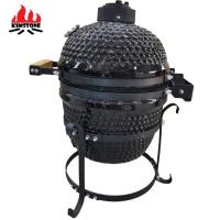 China KIMSTONE 13 Zoll Kamado Grill Keramik Bbq Grill Mini Ceramic Smoker Kamado Ceramic Barbecue Grill for sale
