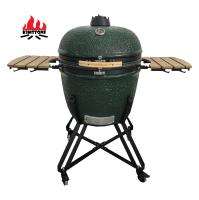 China KIMSTONE Large 28 Inch Kamado Grill Outdoor Kitchen Charcoal Barbecue Grill Smokeless Camping Barbecue Grill for sale