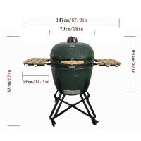 China KIMSTONE Large 28 Inch Kamado Grill Outdoor Kitchen Charcoal Barbecue Grill Smokeless Camping Barbecue Grill for sale