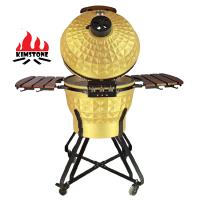 China KIMSTONE 2023 New Bbq Grill Parrilla Kamado 24 with Kamado Heat Deflector Bbq Grill Grate Lifter Cooking Gripper for sale