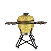 China KIMSTONE 2023 New Bbq Grill Parrilla Kamado 24 with Kamado Heat Deflector Bbq Grill Grate Lifter Cooking Gripper for sale