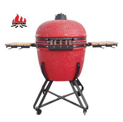 China KIMSTONE 28inch Kamado Grill Outdoor Kitchen Midium China Keramik Kamado and Pizza Oven Forno Charcoal Barbecue Grill Parrillera for sale