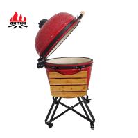 China KIMSTONE 28inch Kamado Grill Outdoor Kitchen Midium China Keramik Kamado and Pizza Oven Forno Charcoal Barbecue Grill Parrillera for sale