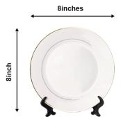 China 8inch Ceramic Plate Pure White for sale