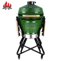 China New Style KIMSTONE Kamado Grill Kimstone BBQ Grill 22inch Smoker Grill China Ceramic for sale
