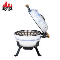 China BBQ Outdoor Charcoal Smoker Easy Camping Fishing Mini Auplex Kamado 12inch Portable Ceramic Grill for sale