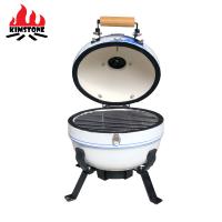 China BBQ Outdoor Charcoal Smoker Easy Camping Fishing Mini Auplex Kamado 12inch Portable Ceramic Grill for sale