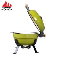 China Kimstone 12 Inch Mini  Barbecue Kamado Portable Tandoor Clay Oven Charcoal BBQ Grill Table Smoker for sale