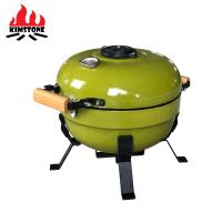 China Kimstone 12 Inch Mini  Barbecue Kamado Portable Tandoor Clay Oven Charcoal BBQ Grill Table Smoker for sale