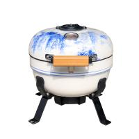 China 12 Inch Clay Cooker Charcoal Turkish Barbecue Garden Pellet Japanese Machine Pizza Stove Trolley China Rotisserie Kamado Grill for sale