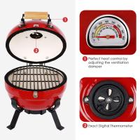 China 12 Inch Baking Backyard Burger Mobile Korea Barbecue Restaurant Equipment Tabletop Bbq Hibachi Cast Iron Charcoal Kamado Grill for sale