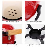 China 12 Inch Baking Backyard Burger Mobile Korea Barbecue Restaurant Equipment Tabletop Bbq Hibachi Cast Iron Charcoal Kamado Grill for sale